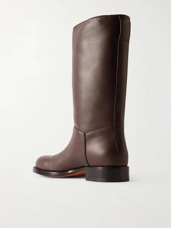 THE ROW Nobilis Textured-leather Boots