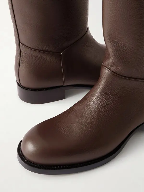 THE ROW Nobilis Textured-leather Boots