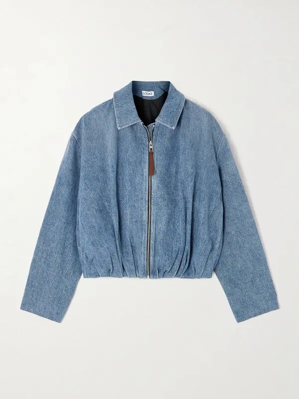 Loewe Draped Denim Jacket - Blue