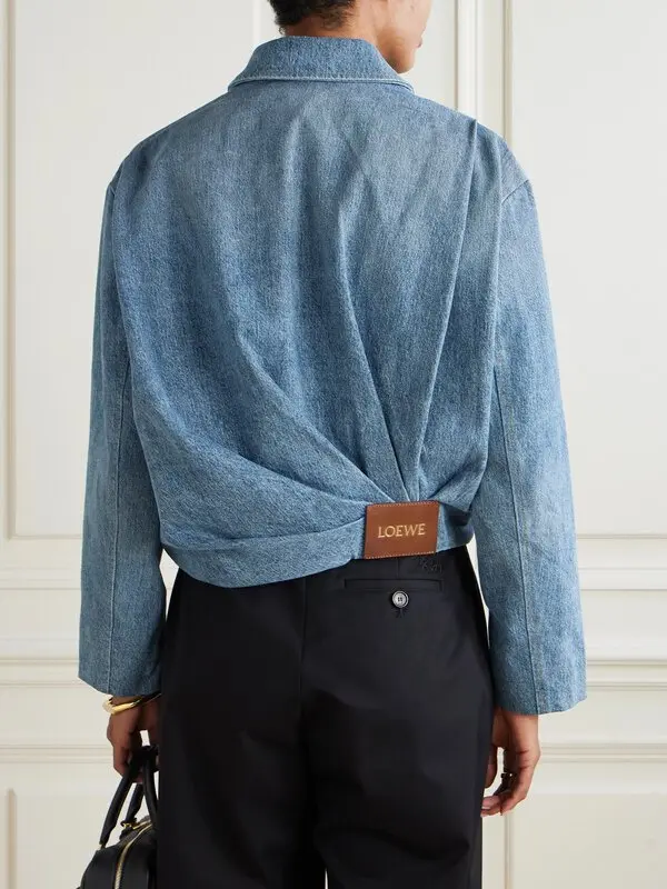 Loewe Draped Denim Jacket - Blue