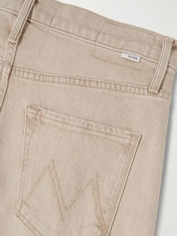 MOTHER The Dodger Sneak Mid-rise Straight-leg Jeans - Brown