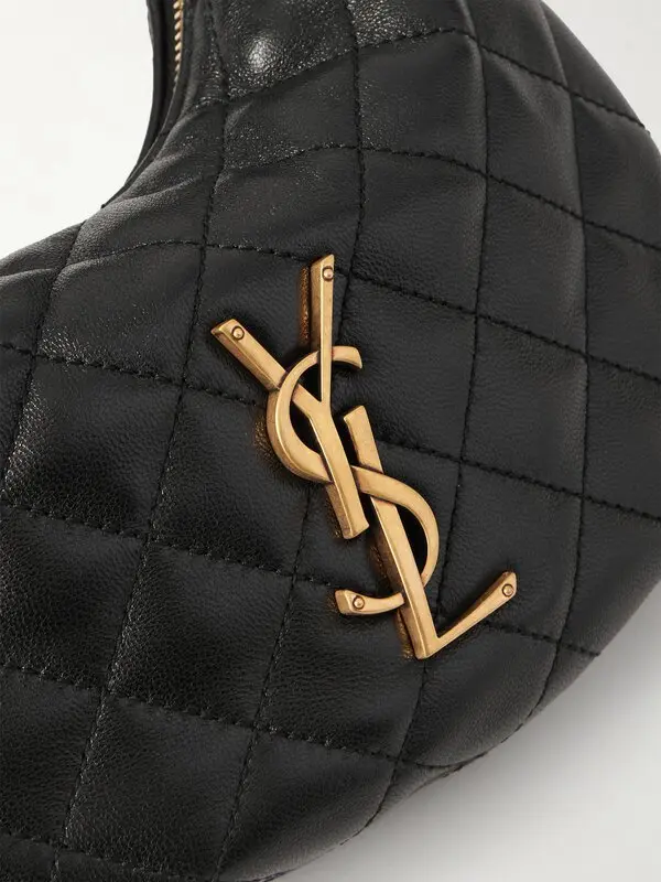 Saint Laurent Icarino Mini Matelassé Leather Shoulder Bag - Black