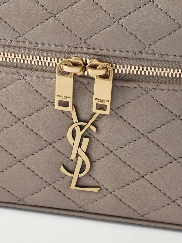 Saint Laurent Gaby Vanity Mini Quilted Leather Shoulder Bag - Brown