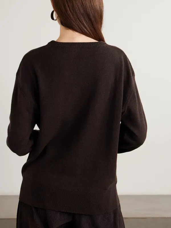 LEMAIRE Wool And Cashmere-blend Sweater - Brown