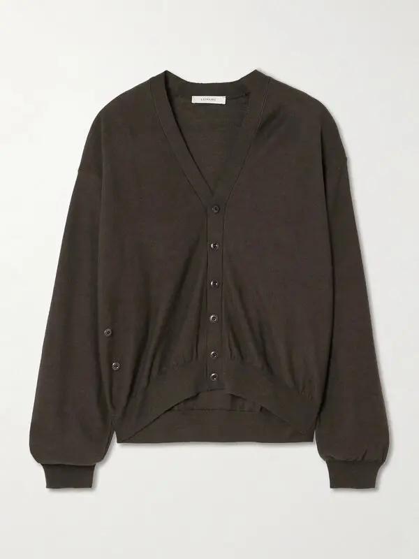 LEMAIRE Twisted Wool-blend Cardigan - Brown