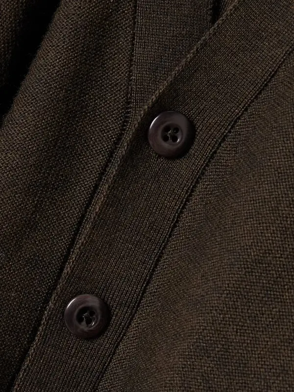LEMAIRE Twisted Wool-blend Cardigan - Brown