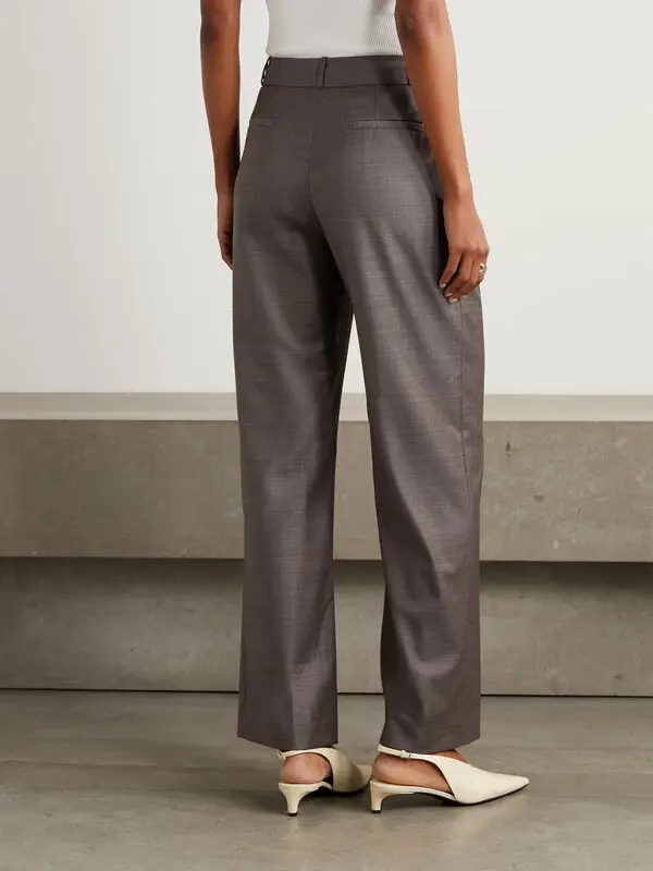 Loulou De Saison Sbiru Pleated Wool-twill Pants