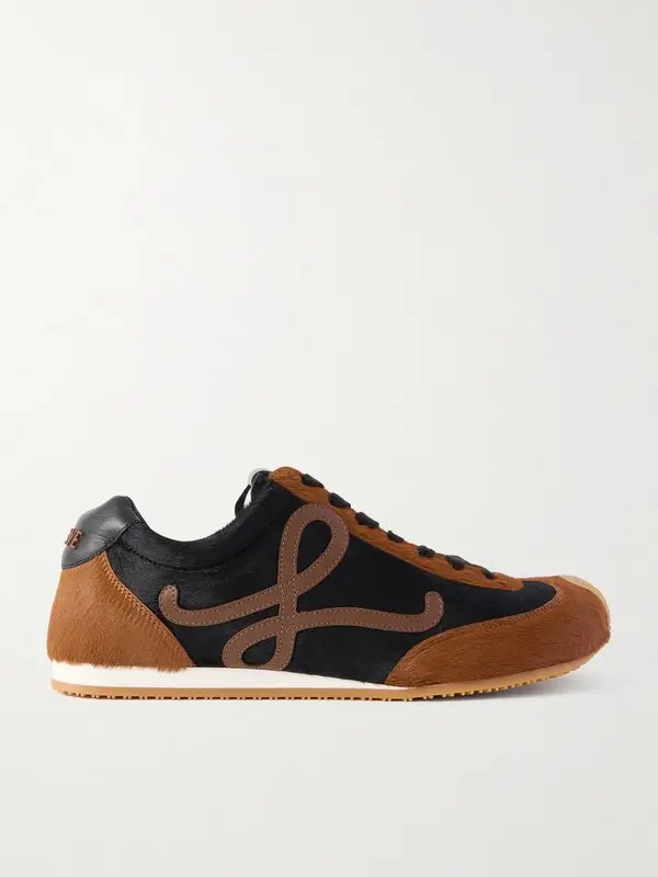 Loewe Ballet Runner 2.0 Calf Hair And Leather Sneakers - Multi
