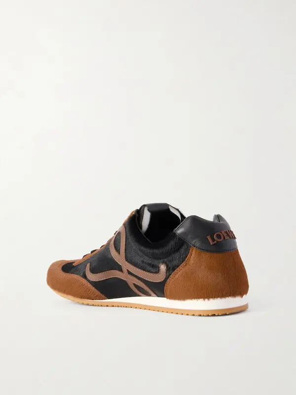 Loewe Ballet Runner 2.0 Calf Hair And Leather Sneakers - Multi