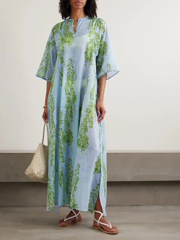 Thierry Colson Rachel Printed Cotton-voile Kaftan