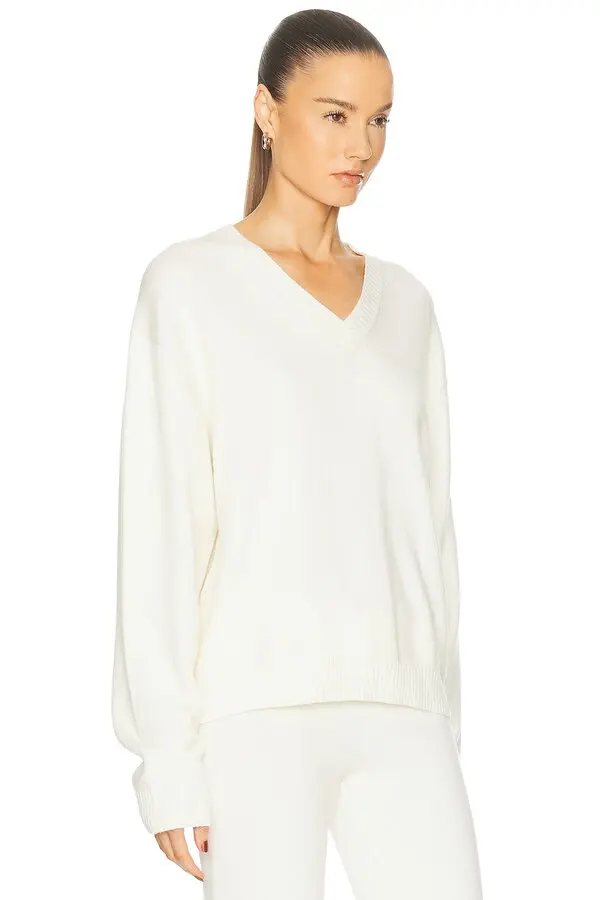SKIMS Wool Cashmere V Neck Pullover Sweater