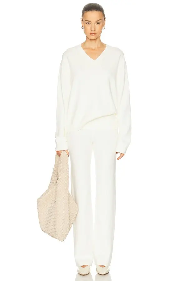 SKIMS Wool Cashmere V Neck Pullover Sweater