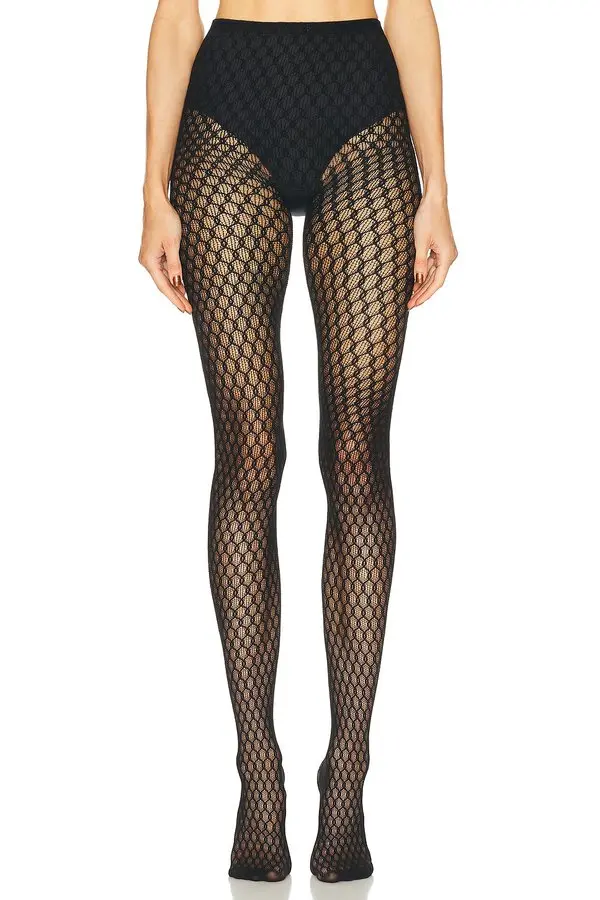 Swedish Stockings Laura Net Tights - Black