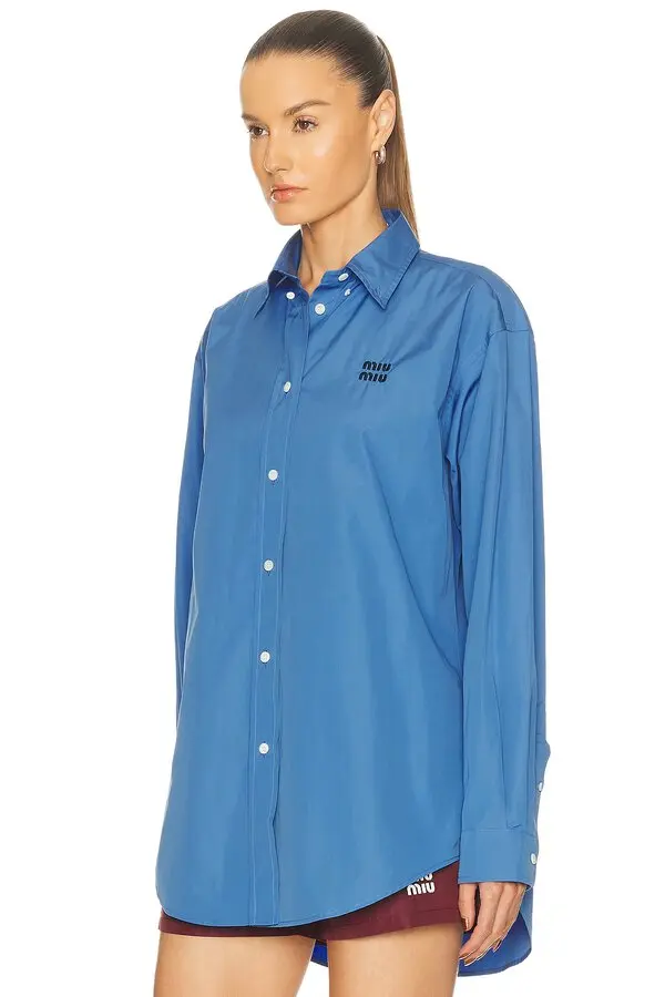 Miu Miu Popeline Shirt - Pervinca
