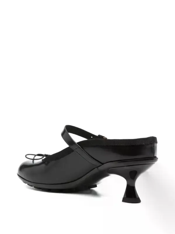 Simone Rocha Polished-leather Bow Mules