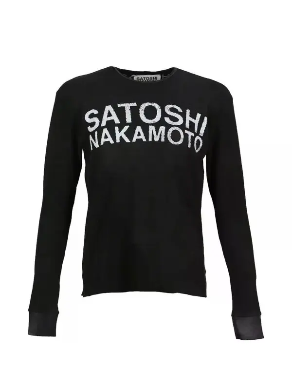 SATOSHI NAKAMOTO Logo Long-sleeve T-shirt