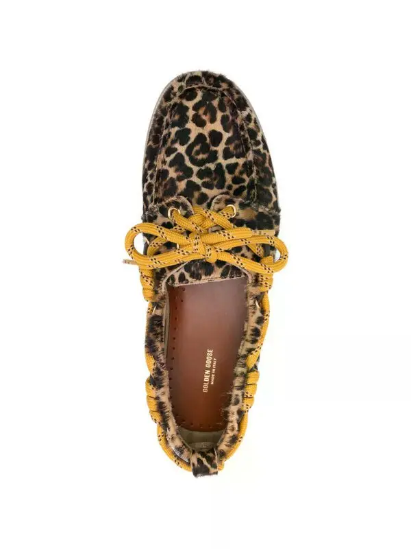 GOLDEN GOOSE Cruise Leopard-print Loafers - Brown