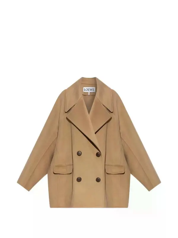 Loewe Double-breasted Coat - Brown