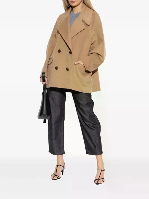 Loewe Double-breasted Coat - Brown