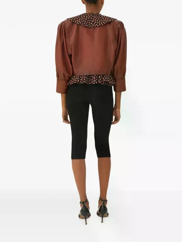 Chloé Puff-sleeve Leather Jacket - Brown