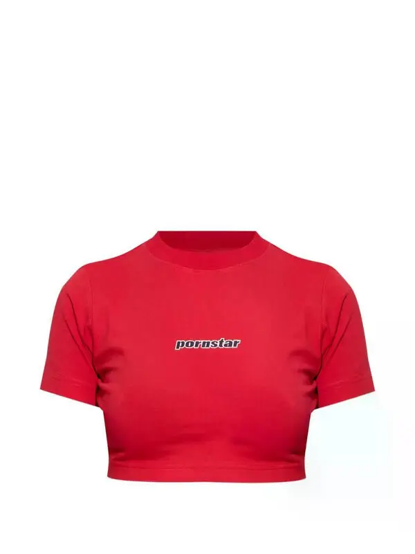 Vetements Embroidery Crop Top