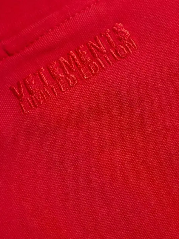 Vetements Embroidery Crop Top