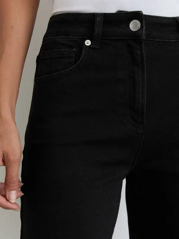 REISS Isabel Petite Slim-leg Mid-rise Jeans - Black