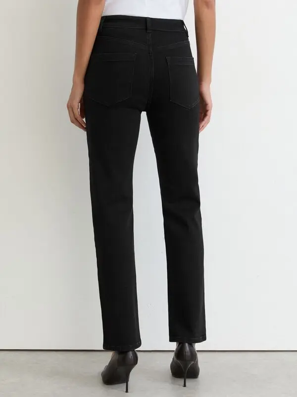 REISS Isabel Petite Slim-leg Mid-rise Jeans - Black