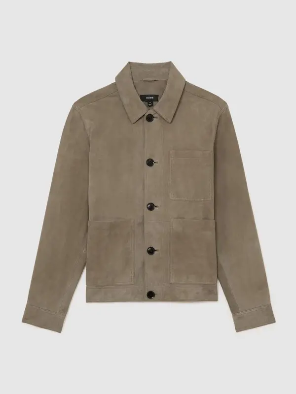 REISS Danny Suede Worker Jacket