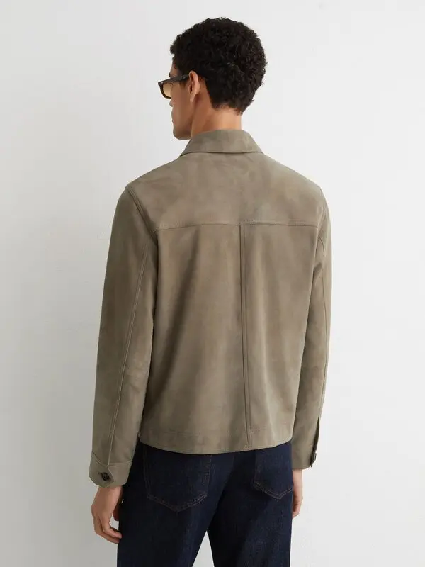 REISS Danny Suede Worker Jacket