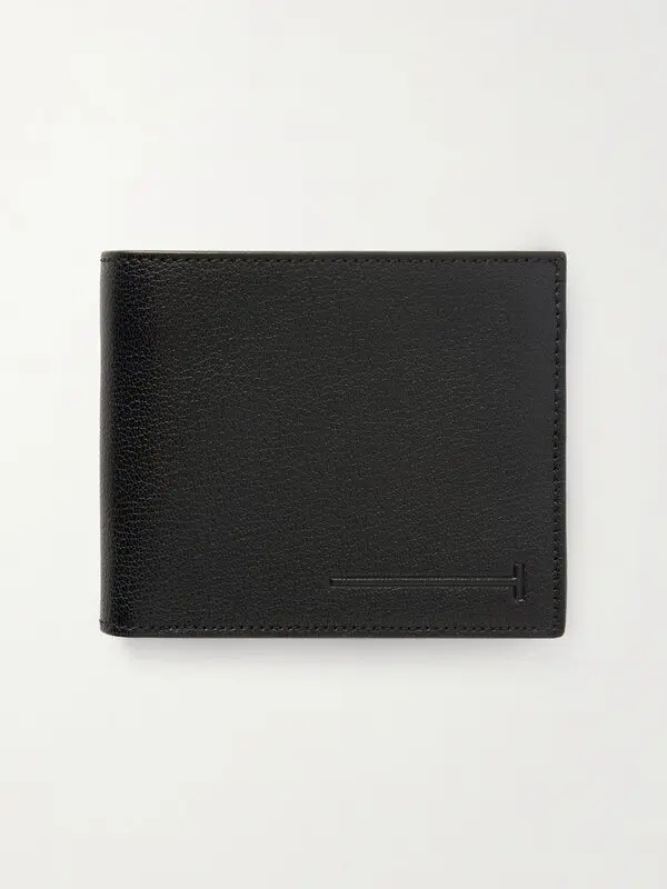 TOM FORD T Line Textured-leather Bifold Wallet - Black