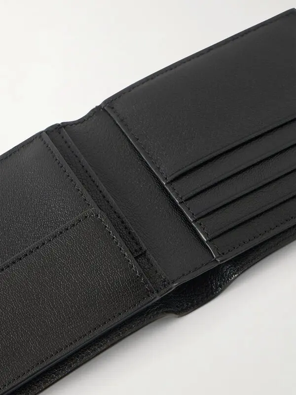 TOM FORD T Line Textured-leather Bifold Wallet - Black