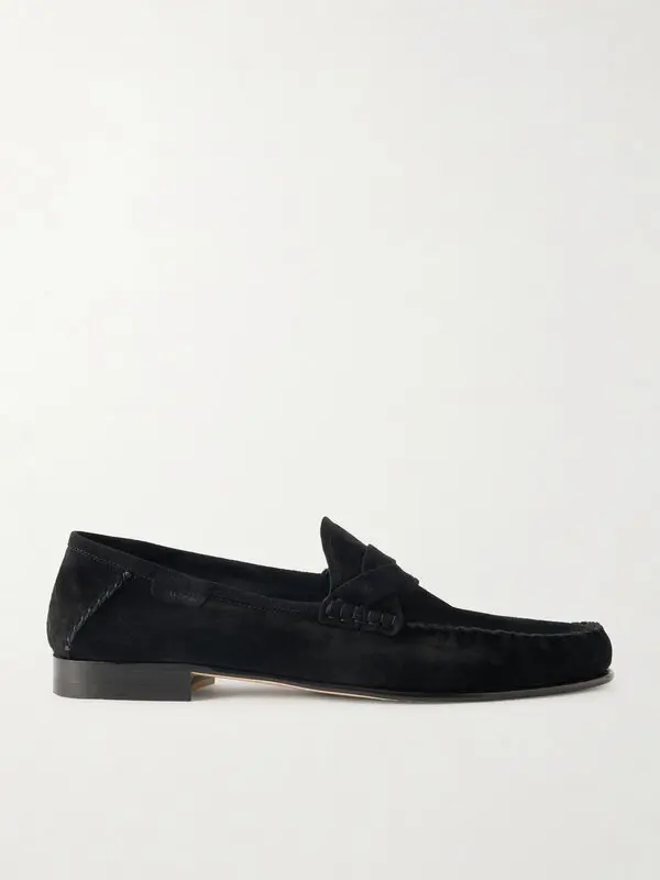 TOM FORD Ripley Suede Loafers - Black