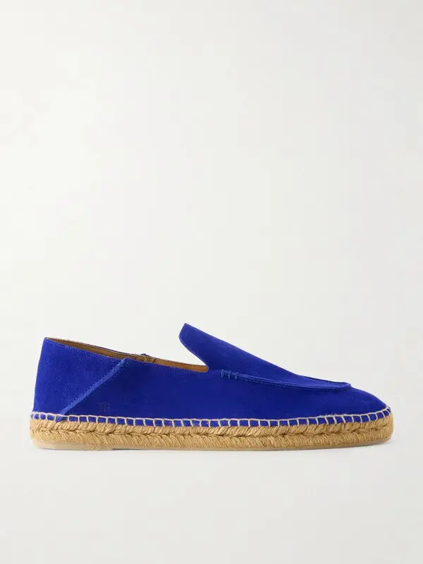 TOM FORD Finn Collapsible-heel Suede Espadrilles - Blue