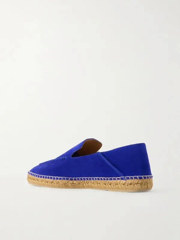 TOM FORD Finn Collapsible-heel Suede Espadrilles - Blue