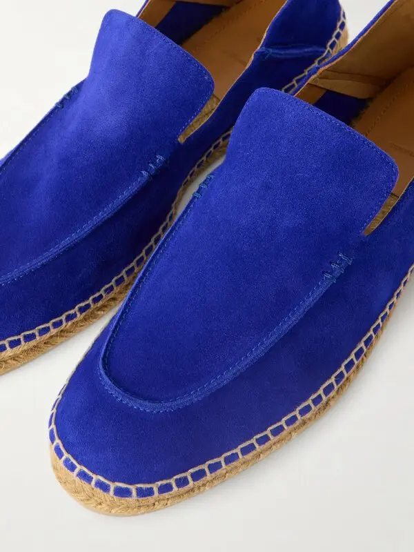 TOM FORD Finn Collapsible-heel Suede Espadrilles - Blue