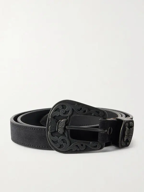 Needles Papillon Suede Belt - Black