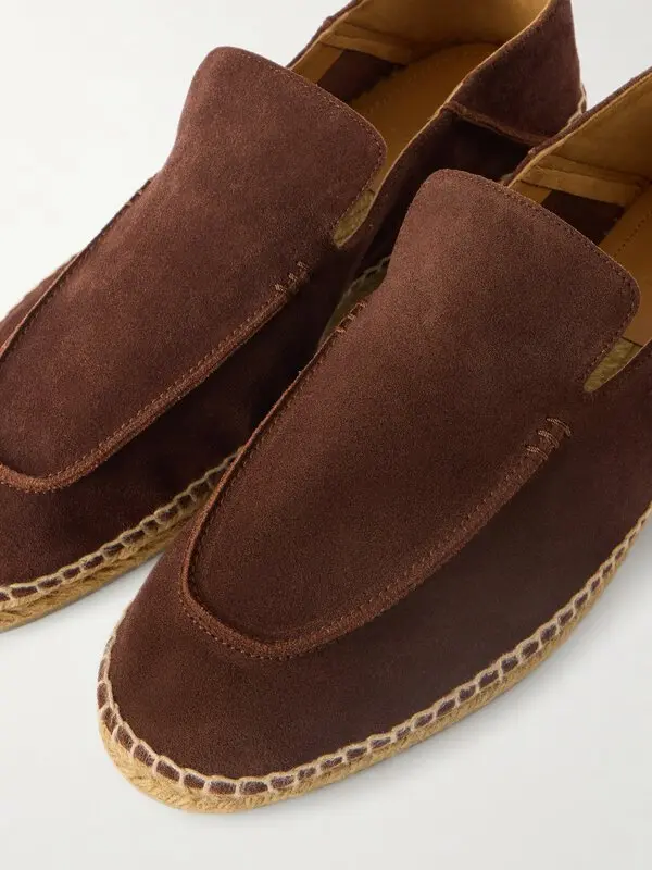 TOM FORD Finn Collapsible-heel Suede Espadrilles - Brown
