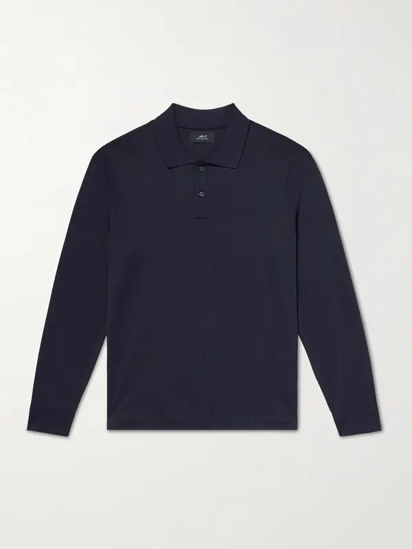 Mr P. Silk And Cotton-blend Polo Shirt