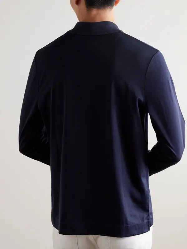 Mr P. Silk And Cotton-blend Polo Shirt