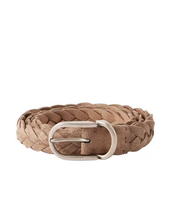 Brunello Cucinelli Woven Suede Belt - Neutrals