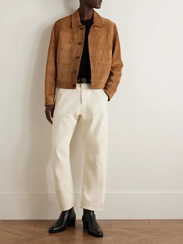 NILI LOTAN Nikita Suede Trucker Jacket