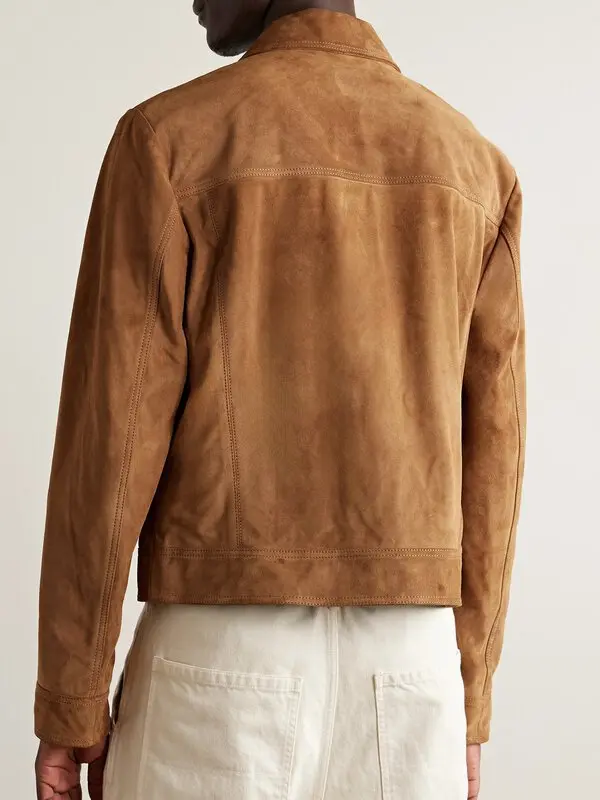 NILI LOTAN Nikita Suede Trucker Jacket