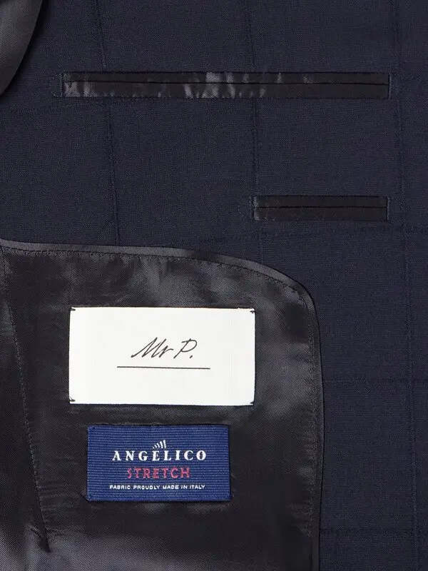 Mr P. Checked Wool-blend Suit Jacket