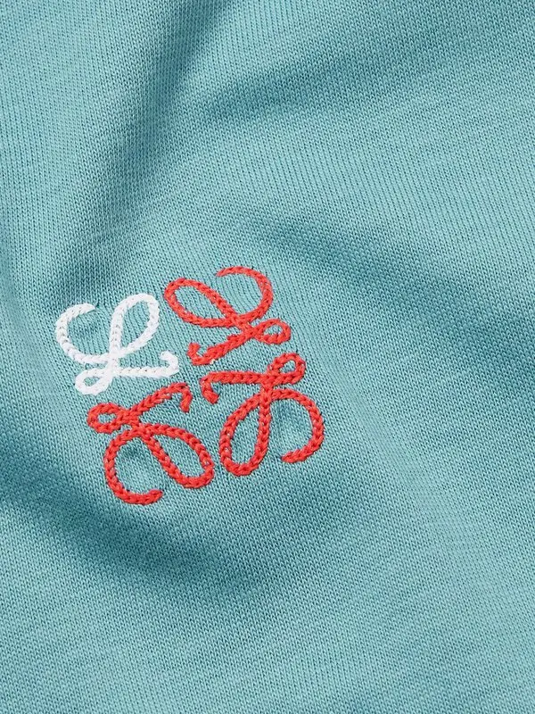 Loewe Slim-fit Logo-embroidered Cotton-jersey T-shirt