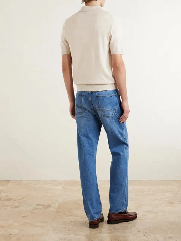 Mr P. Merino Wool Polo Shirt - Neutrals