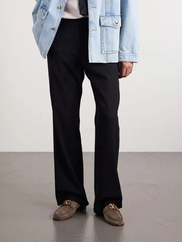 Valentino Garavani Logo-embellished Suede Loafers - Gray