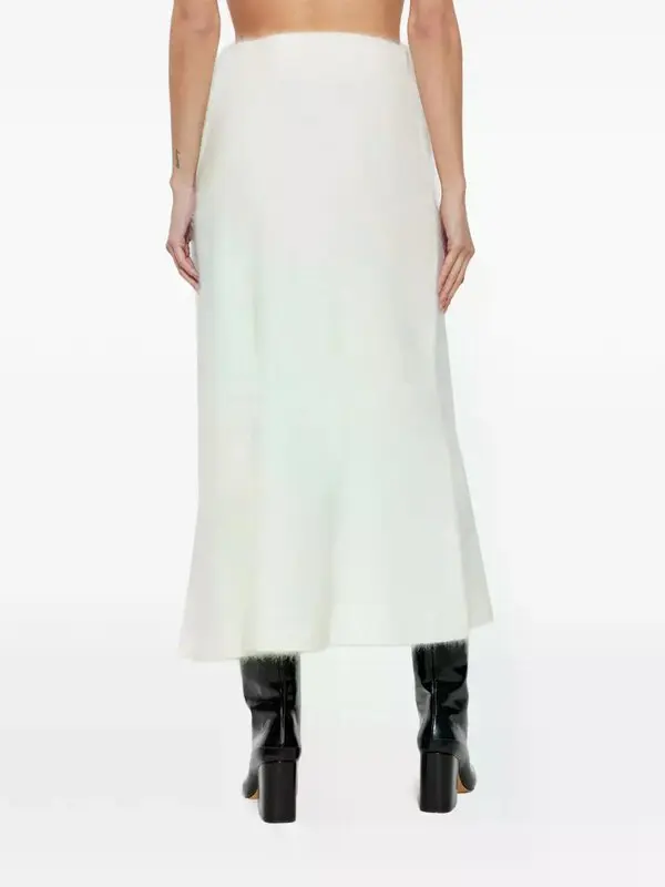 LISA YANG Brushed A-line Midi Skirt - Neutrals