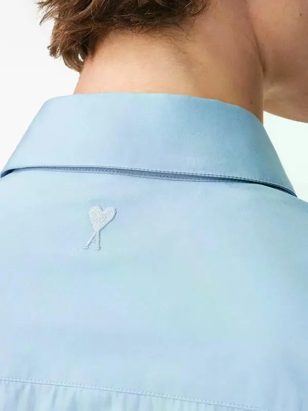 AMI Paris De Coeur Logo-embroidered Shirt