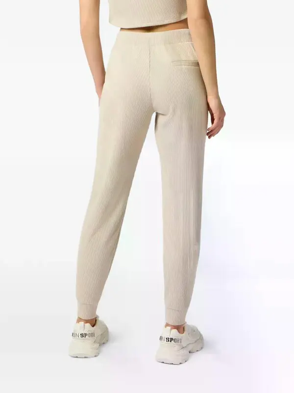 PLEIN SPORT Ribbed Drawstring Trousers - Neutrals